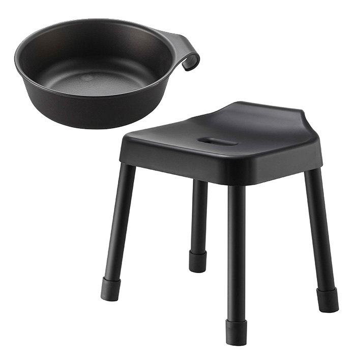 tower 山崎実業 公式 ミスト 引っ掛け 風呂イス SH35 マグネット&引っ掛け湯おけ セット MIST 35cm いす バスチェア ...