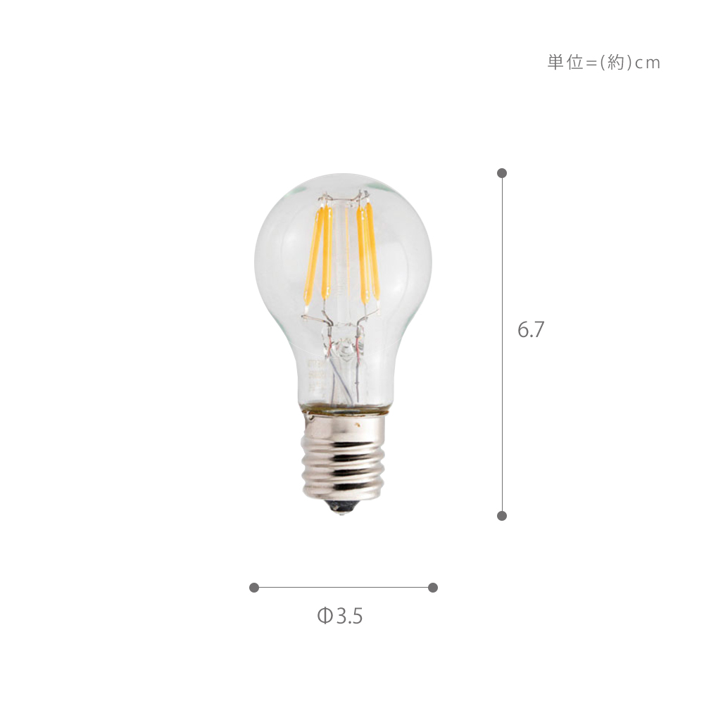 小型LED電球 E17 一般電球 フィラメント 電球色 ライト クラシカル 2w 230ルーメン 3000K E17口金 おしゃれ HS2746 アクシス axcis : ヤマソロ Yahoo ...