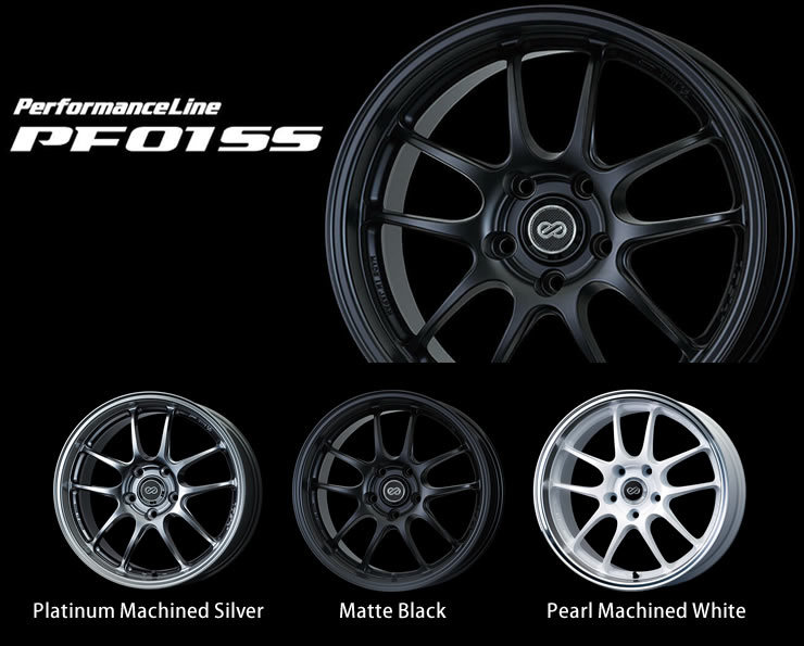 訳あり エンケイ パフォーマンスライン PF01SS 17インチ 9J 5H-114.3 プラチナマシンドシルバー 法人宛て送料無料 ホイール ...