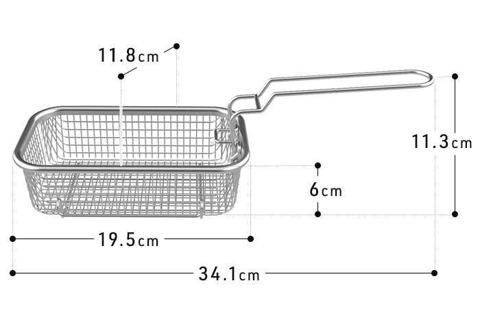 富士ホーロー 角型天ぷら鍋専用 フライヤーバスケット ステンレス 折り畳み 揚げカゴ 食洗機対応 角型 オプション 四角 別売 パーツ 揚げ ...
