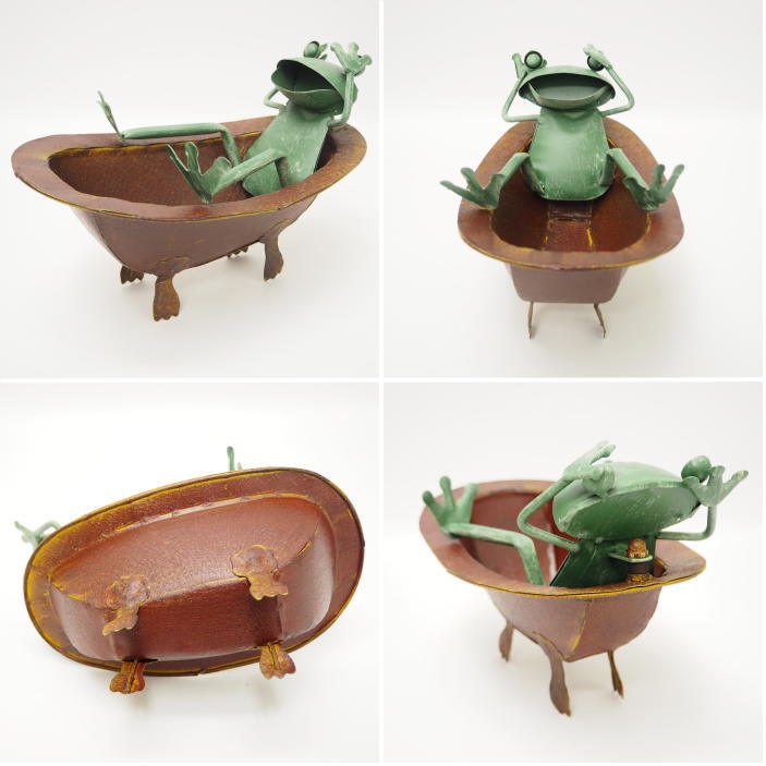 即出荷 置物 玄関 インテリア おしゃれ 庭 オブジェ 屋外 ガーデン カエル ブリキ : ピクニックと雑貨のピッチ - 通販 - Yahoo!ショッピング