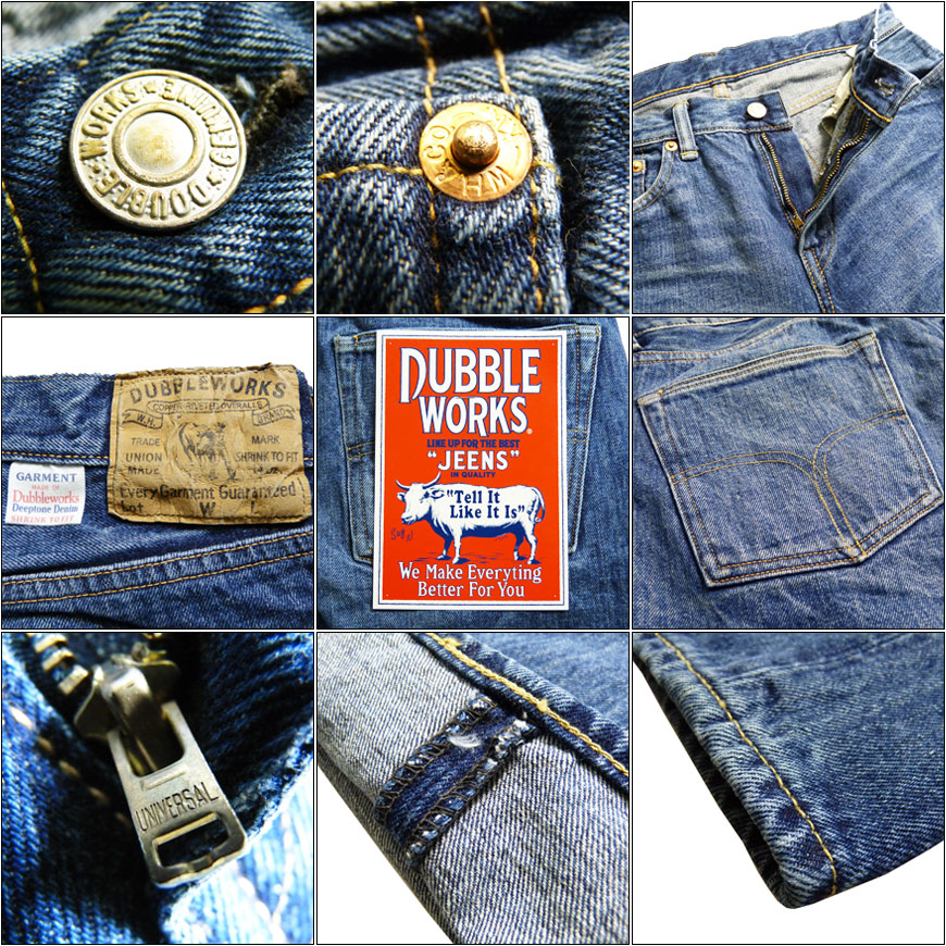 DUBBLEWORKS（ダブルワークス） ユーズドウォッシュ ジーンズ スリム