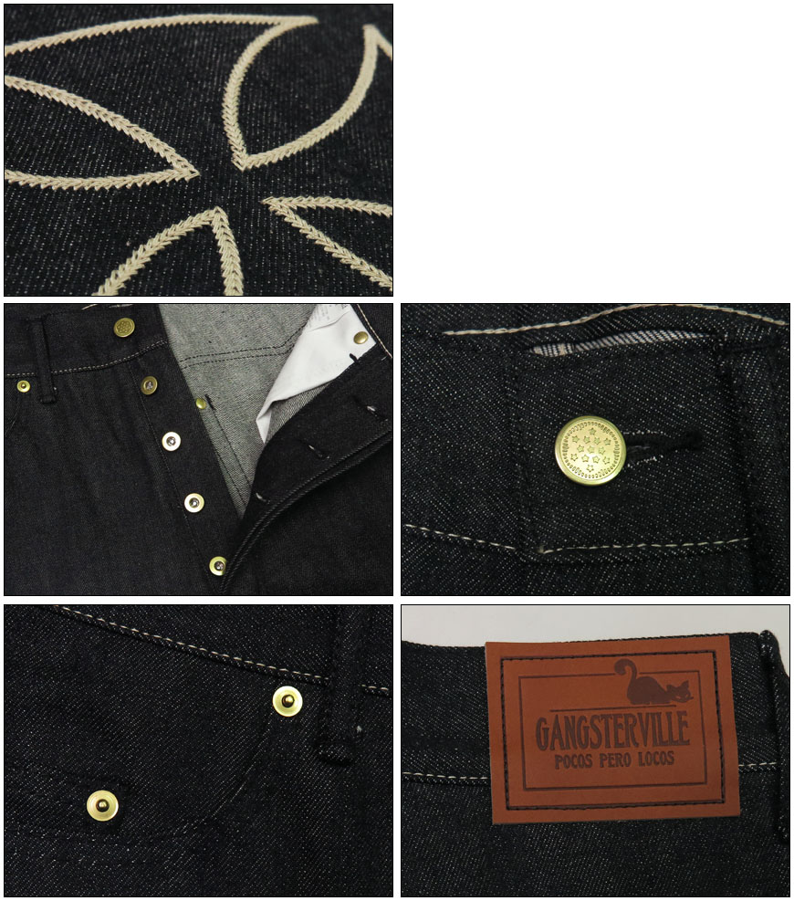 GANGSTERVILLE ギャングスタービル THUG DENIM WIDE BLACK GANGSTERVILLE ギャングスタービル THUG DENIM WIDE BLACK