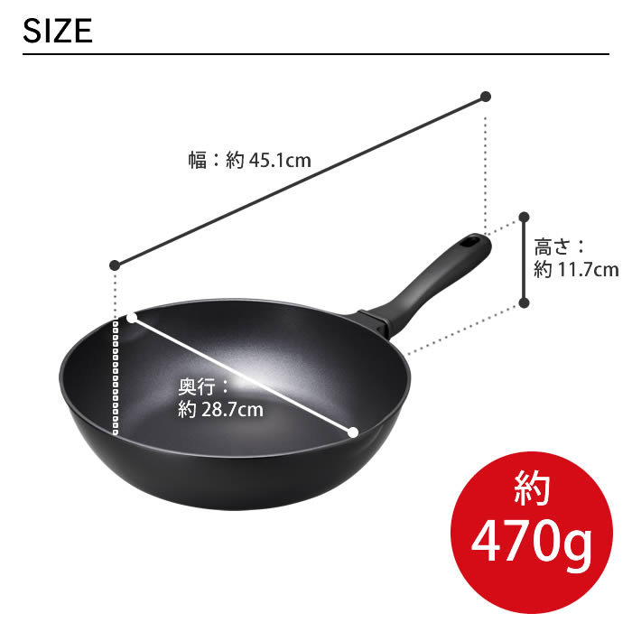 ゴリラのひとつまみ深型フライパン28cm GRDP28BK ドウシシャ : エクリティ - 通販 - Yahoo!ショッピング