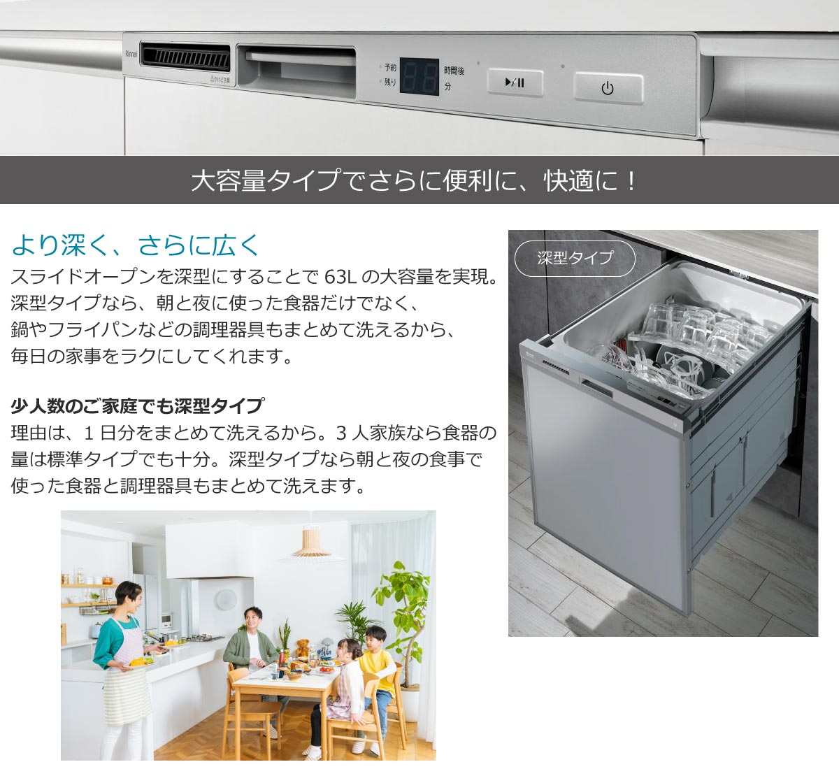 リンナイ（Rinnai） 【工事費込】 食洗機 交換 RSW-SD401GPEA スライド