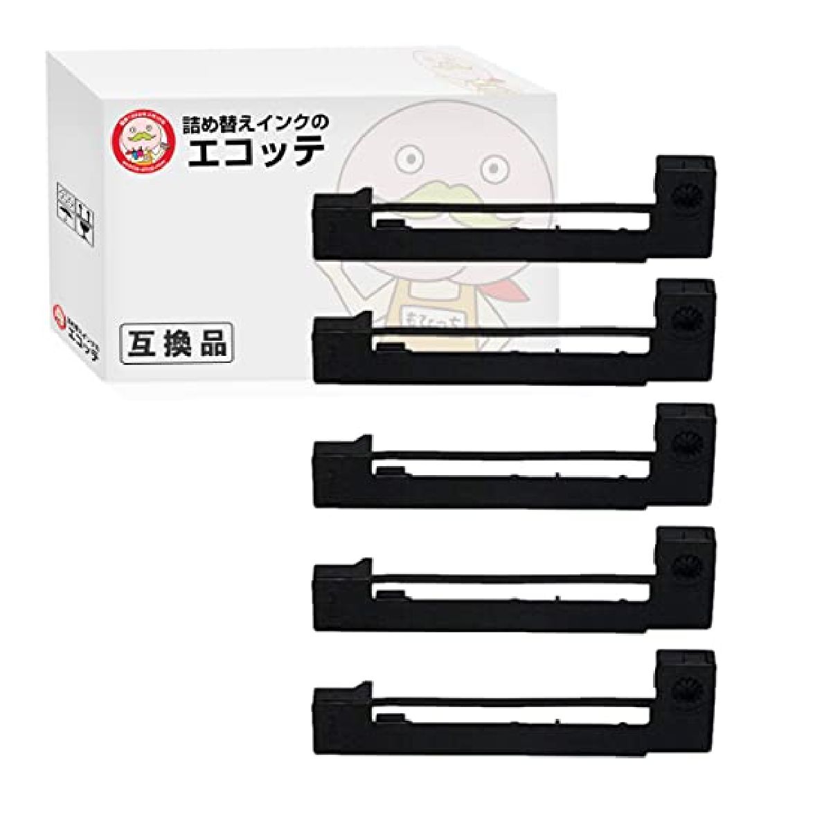 エコッテ ERC-22/ERC-22B EPSON ( エプソン )用 インクリボンカセット 黒 5個 ┃ M195 M192G M192 ...