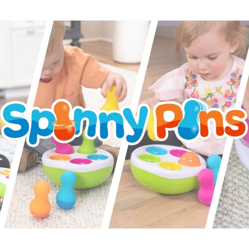 ファットブレイン Fat Brain Toys 【ぐらぐら おきあがり色合わせ ピンズ Spinny Pins】 FA248-1 正規品 ...