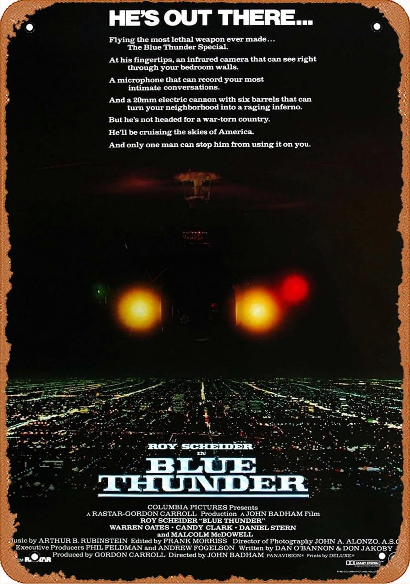 『ブルーサンダー』1983年映画 ポスター メタルサイン ブリキ看板 インテリア雑貨 お部屋 お店 バー 飾り物 : EIWAヤフー店 - 通販 - Yahoo!ショッピング