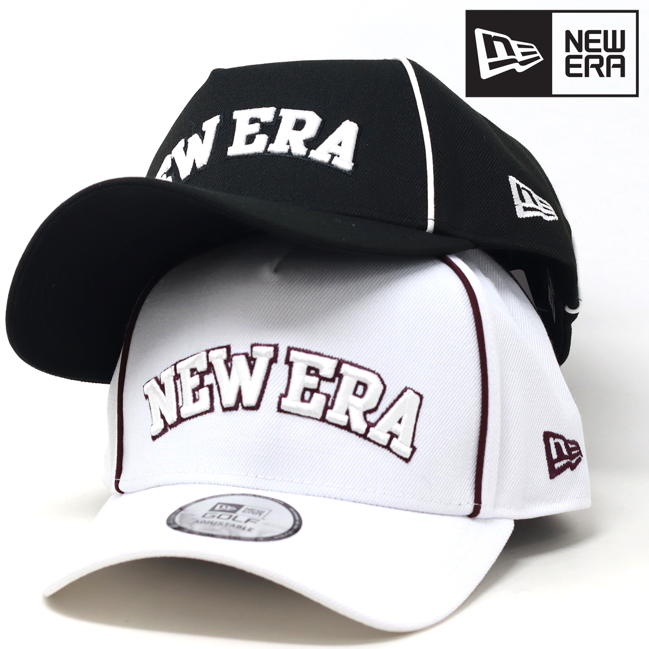 NEW ERA ニューエラ ゴルフ キャップ パイピング 秋冬 帽子 NEWRA 9FORTY A-Frame Piping オプティック ...