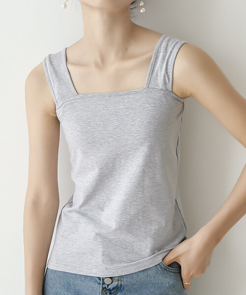 タンクトップ ストレートタイプ インナー デコルテ すっきり カラーバリエーション 11色 汗取りインナー さら肌 快適 ブラ紐隠し 袖なし ...