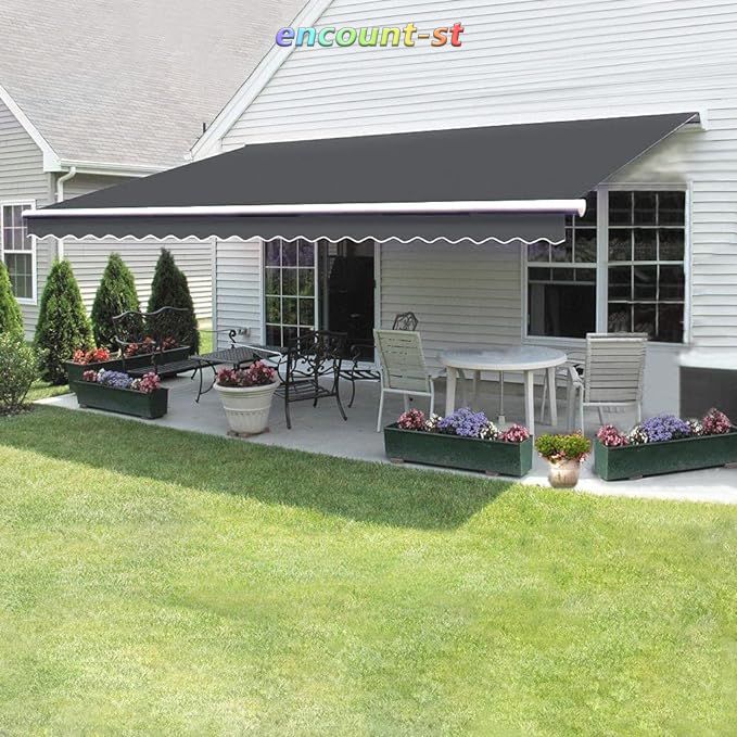 日除け シェード 2m/2.5m/3m/4m/5m オーニングテント オーニング 庭 屋根 diy 伸縮式 巻き取り シェードベランダ 屋根ア : encount-st - 通販 ...