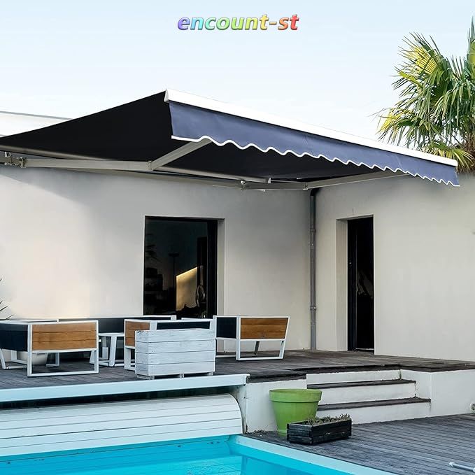 日除け シェード 2m/2.5m/3m/4m/5m オーニングテント オーニング 庭 屋根 diy 伸縮式 巻き取り シェードベランダ 屋根ア : encount-st - 通販 ...