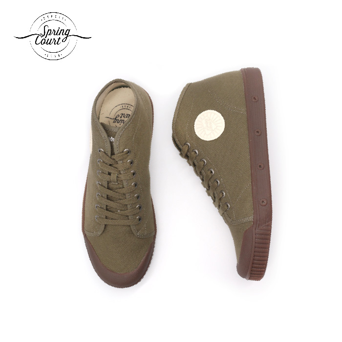 SPRING COURT スプリングコート レディース メンズ スニーカー キャンバス B2 CANVAS KAHKI/HEAVY ...