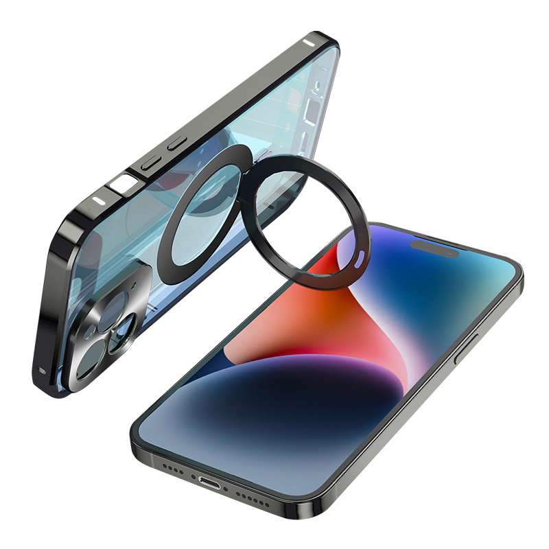全面保護 iphoneケース 14 13 15 透明 iphone16 pro max ケース magsafe対応 iphone15 クリア リング付き 両面ガラス iphone14 360度 ...