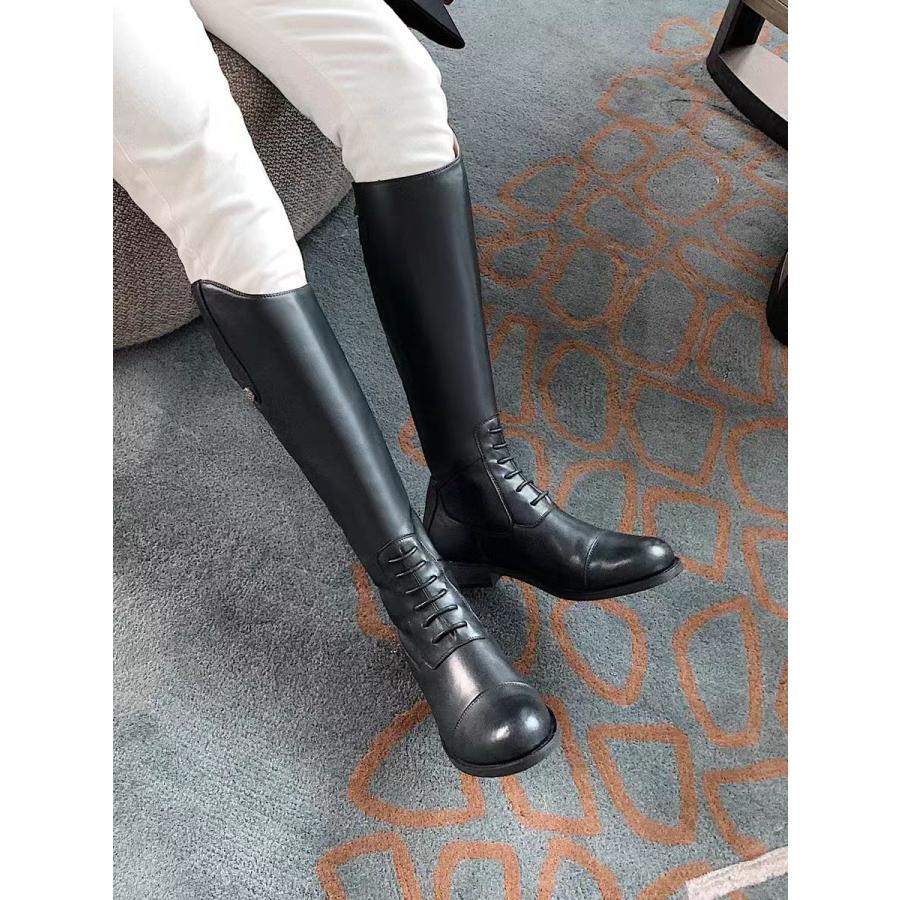 ワイド ロングブーツ 本革 レディース ミドルブーツ ショートブーツ