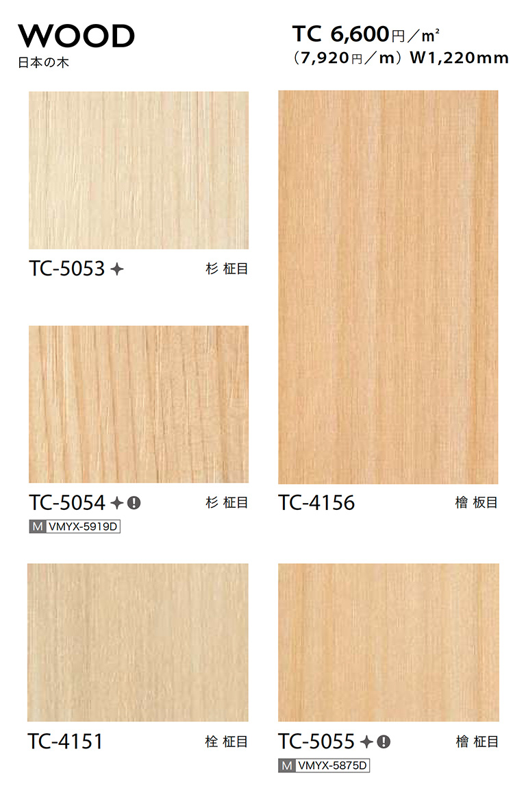 粘着シート サンゲツ リアテック REATEC vol.12 WOOD 日本の木 TC-4151〜TC-5058 122cm巾 ※注文は個数5 ...