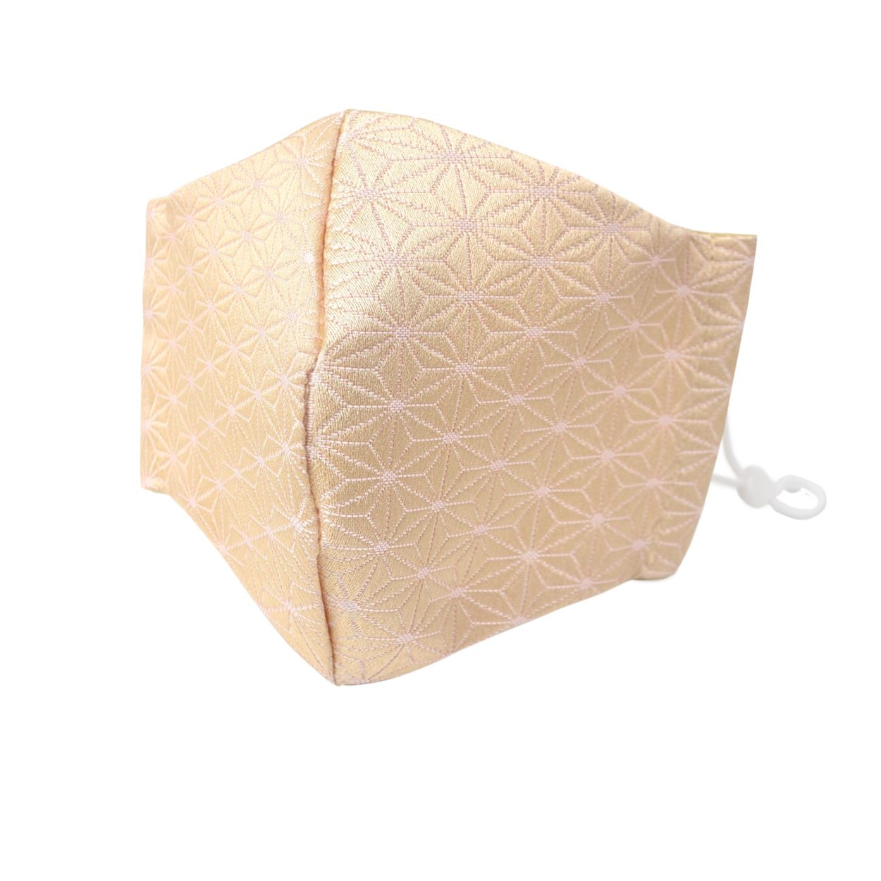 EsuonHappiness マスク 日本製 秋冬 冬用 大人用 暖かい 西陣織マスク 布マスク 洗える ゴム ストッパー 付 ピンク 金襴 ...