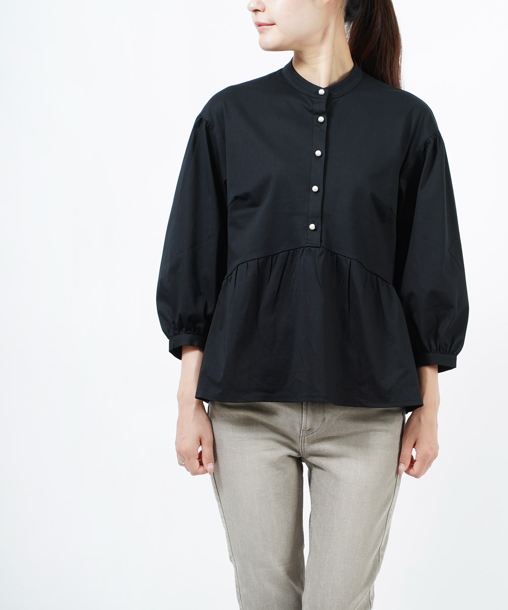 PUPULA ププラ ペプラムブラウス プルオーバー カットソー レディース 国内正規品 : etre!par bleu comme bleu ...