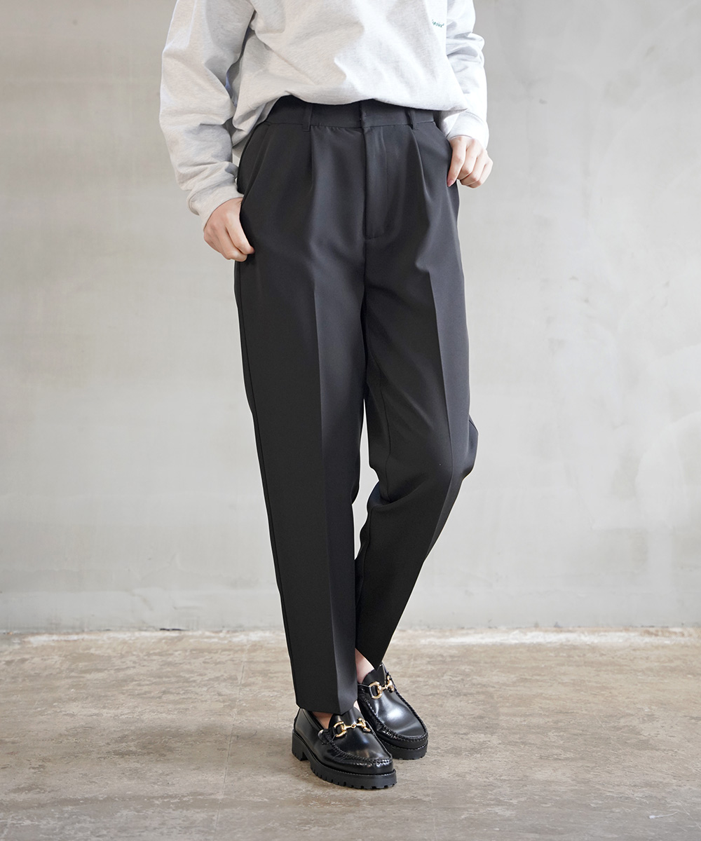 ストックアンドインテリジェンス センタープレス テーパードパンツ STOCK&INTELLIGENCE 85-40607 国内正規品 220403 送料無料 ストックアンドインテリジェンス センタープレス テーパードパンツ