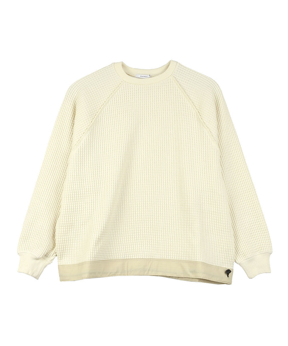 マノン ヘビーワッフル ラグランスリーブ オーバーTee MANON