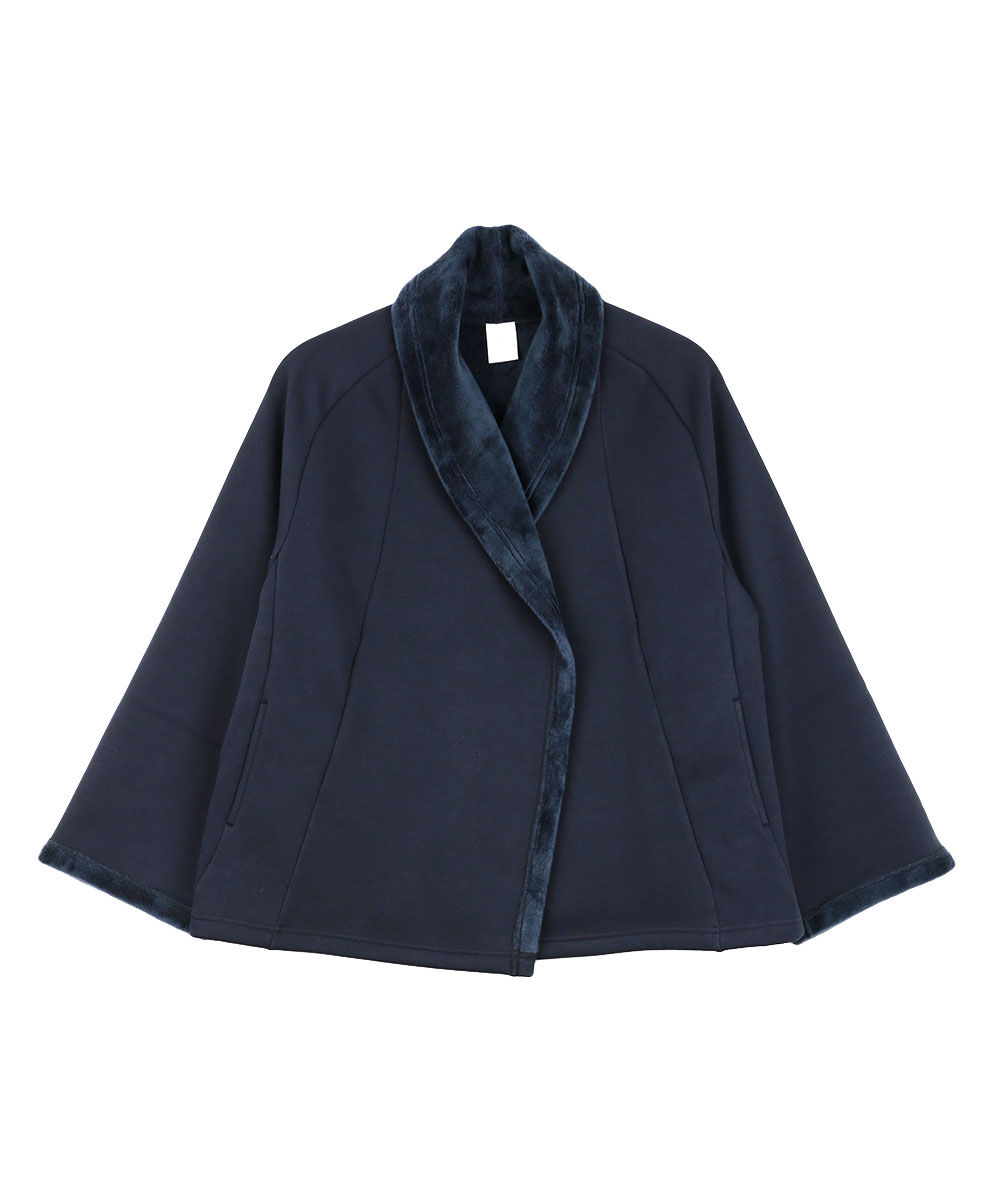 PUPULA（ププラ） ロングステープル ボンバーヒート ショールカラー