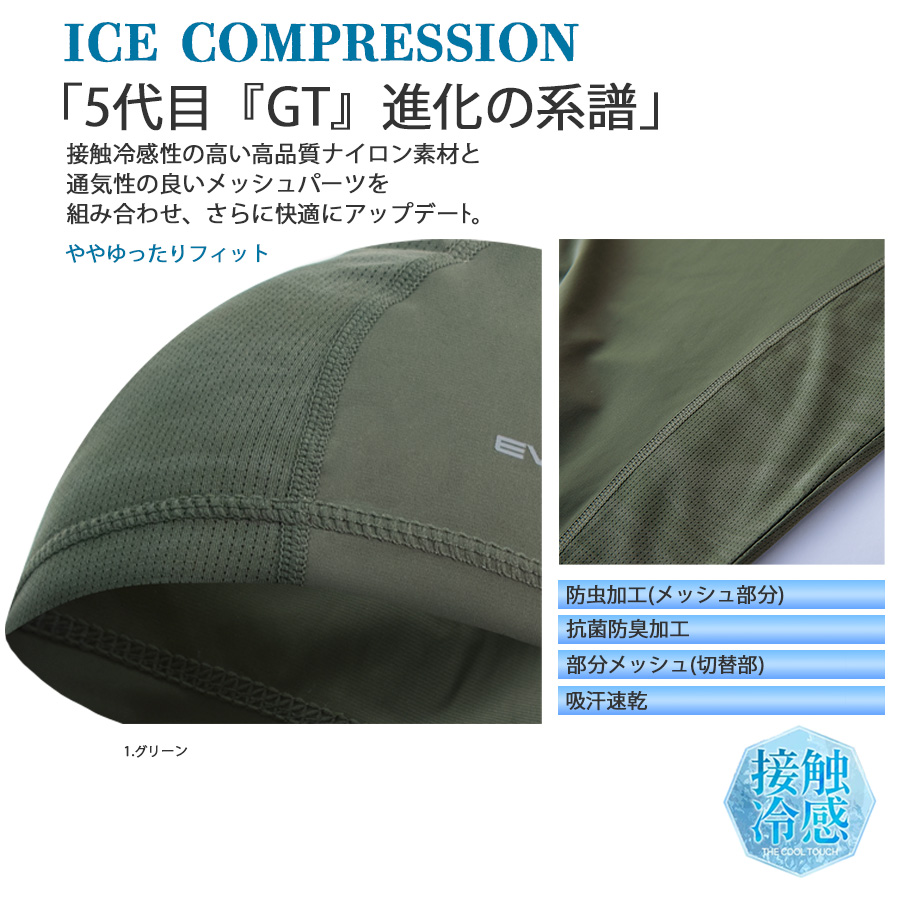 インナーキャップ イーブンリバー GTE01 アイスコンプレッション 冷感 UVカット メッシュ 防虫加工 EVENRIVER フリーサイズ メール便対応商品 2025年春夏新作 ...