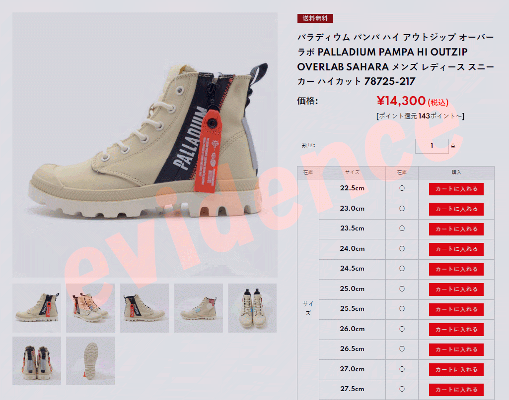 PALLADIUM（パラディウム） PAMPA HI OUTZIP OVERLAB 78725-217 メンズ レディース シューズ : イー ...