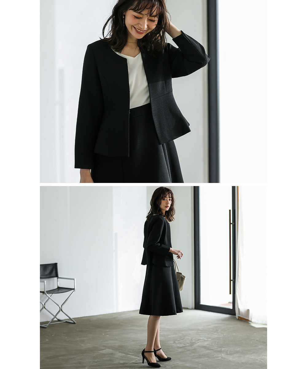 niana セレモニースーツ レディース 2点セット ノーカラー niana セレモニースーツ レディース 2点セット ノーカラー