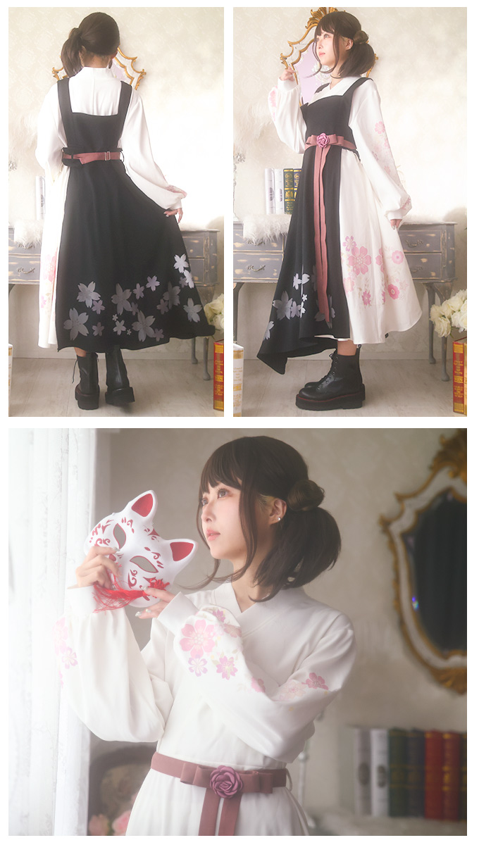 和洋折衷 和風 花柄 Favorite フェイバリット春の和風ワンピース 和洋折衷 和風 花柄 Favorite フェイバリット春の和風ワンピース