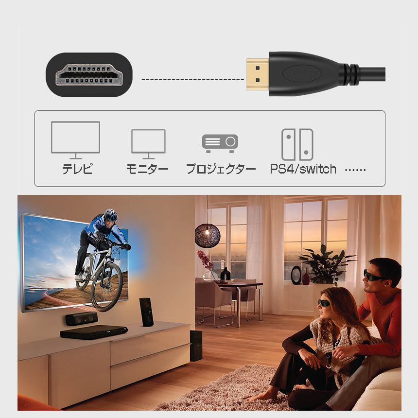 HDMIケーブル 1.5m Ver1.4 フルHD3D HDCP対応 映像出力 ハイスピード HDMI1.4 パソコン テレビ モニター ...