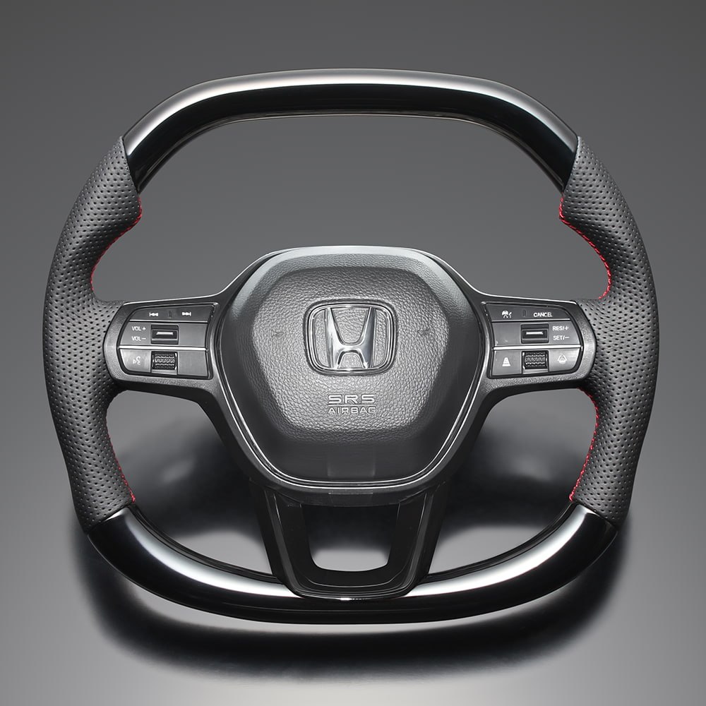 FEGGARI アコードハイブリッド CY2 ステアリング ピアノブラック x PVCレザー(ダークグレー) / LS272 フェガーリ : FEGGARISHOP - 通販 - Yahoo ...