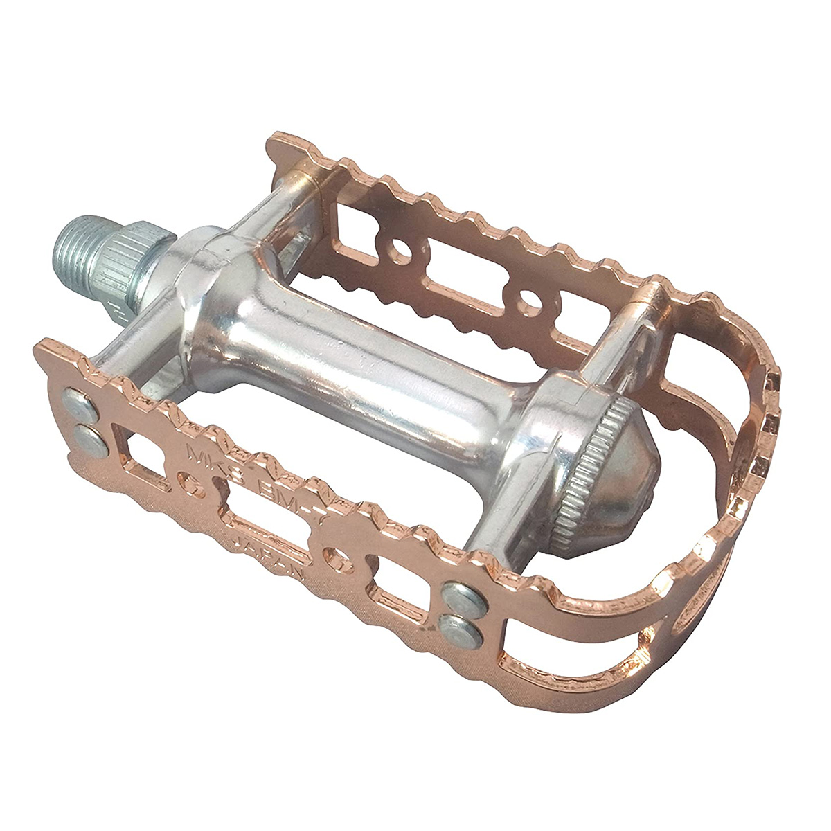 三ヶ島製作所 フラットペダル ミカシマ BM-7 復刻版 カッパー ゴールド ブルー レッド 自転車用 BMX MTB クロスバイク アルミ製 軽量 両面踏み面 街乗り オフロード : UT ...