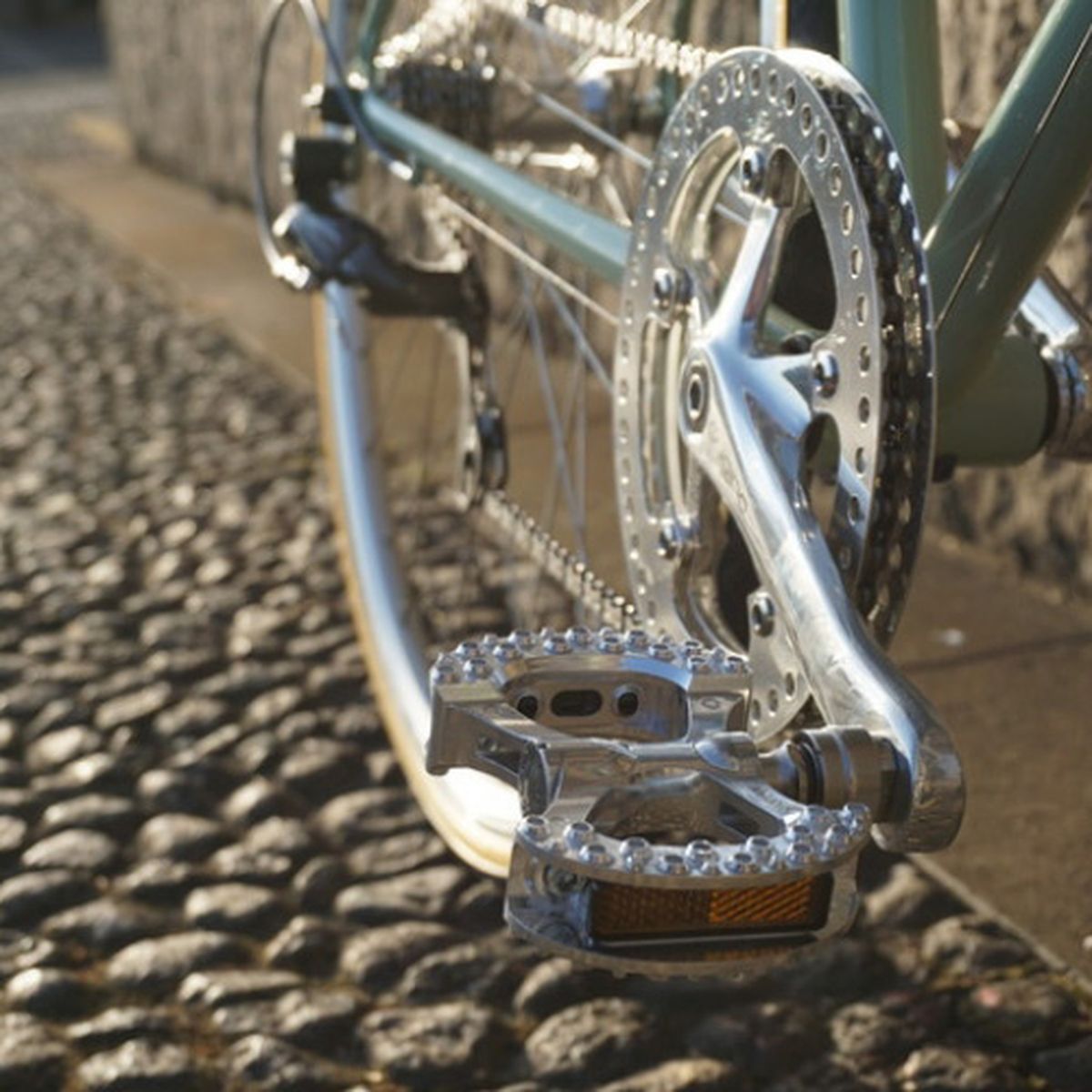 三ヶ島製作所 フラットペダル ミカシマ Lambda ラムダ シルバー ブラック 左右セット オフロード ツーリング 街乗り Rivendell Bicycle Works MKS ...