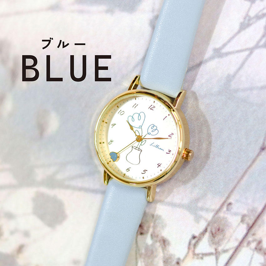 field work（フィールドワーク） 腕時計 レディース 革ベルト フラベ かわいい 花 フラワー 上品 通勤 通学 仕事用 ビジネス ニュアンスカラー ストーン 高品質 プチプラ ...