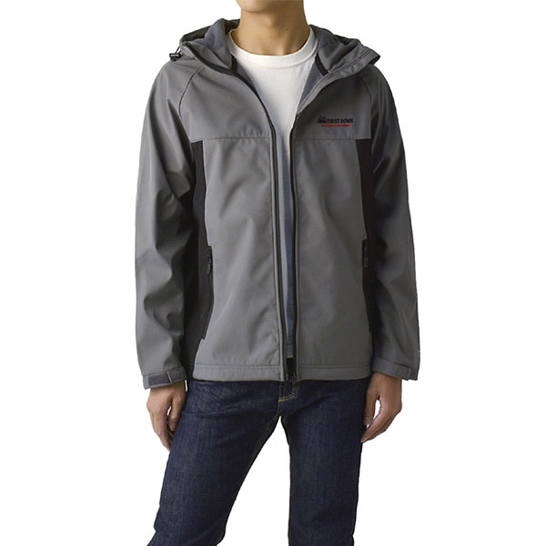 FIRST DOWN EXPLORATION GEAR FIRSTDOWN ファーストダウン ソフトシェル ブルゾン フード ストレッチ 防風 保温 撥水 フリース 正規品 セール B4H 爆 ...