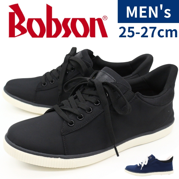 BOBSON ボブソン スリッポン メンズ 靴 黒 ブラック 紺色 ネイビー おしゃれ シンプル 滑らない 滑りにくい 撥水加工 はっ水加工 痛くない S50377 : フットワン ...