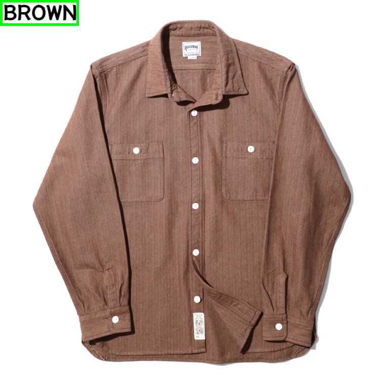 HOUSTON 送料無料 ヒューストン ヘリンボーンビエラシャツ NO.41050 ワークシャツ ヴィンテージ : FASHION ...