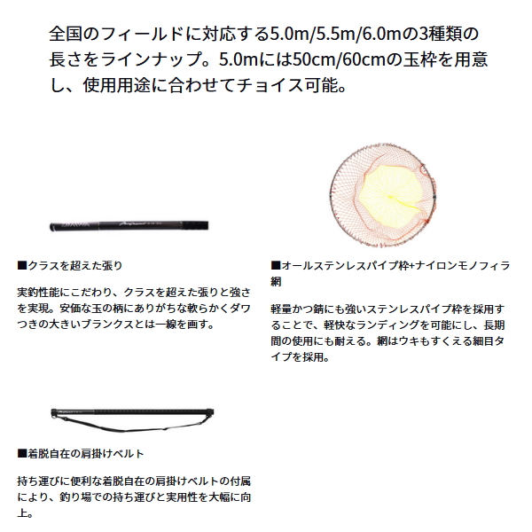 DAIWA（ダイワ） （23年10月新商品） プログランド 磯玉網 60-50・W