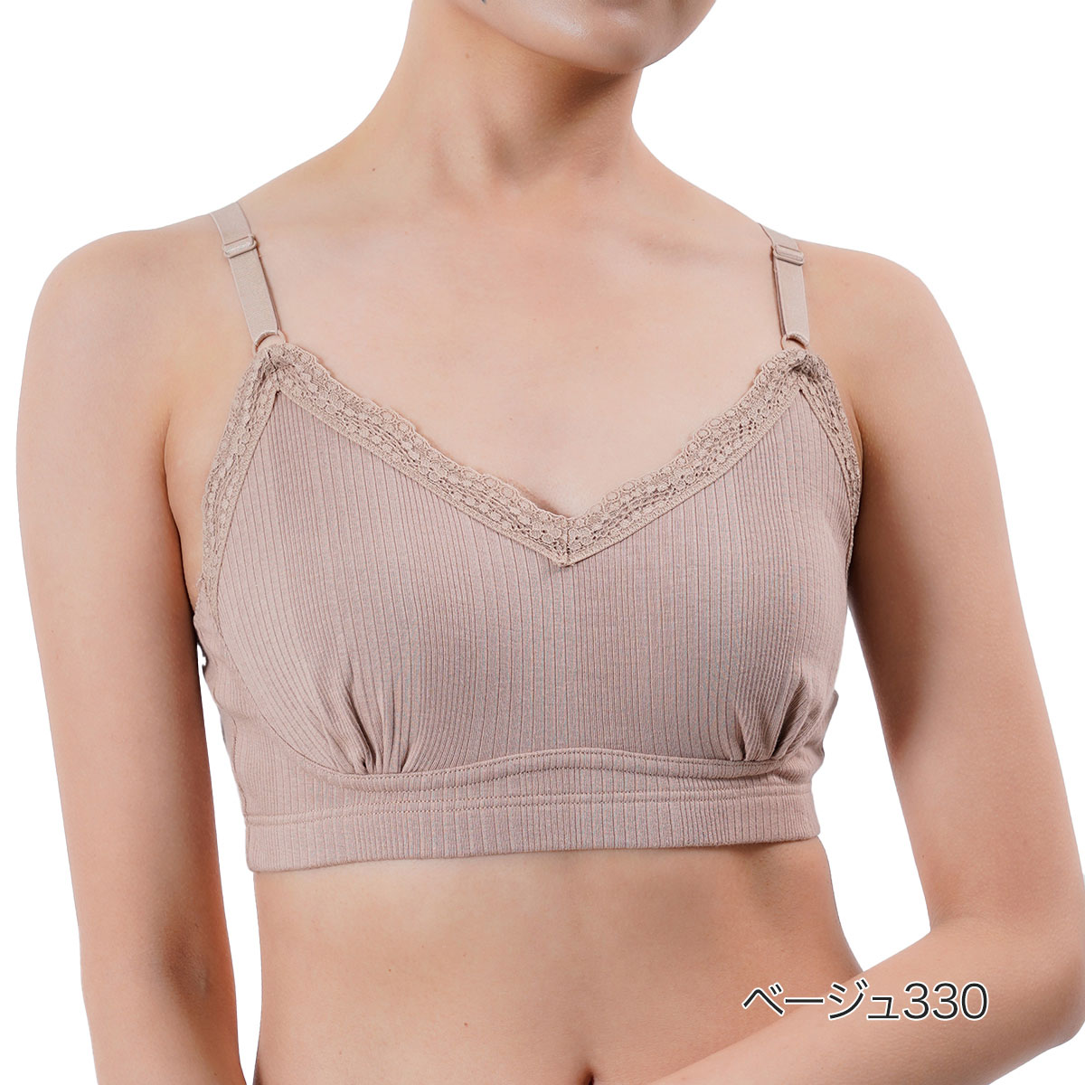 kihada 福助 ハーフトップ 無地 一部レース リブ ノンワイヤー(75-3042) カップ取り外し可能 婦人 女性 レディース フクスケ fukuske ふくすけ : 福助公式オンライン ...