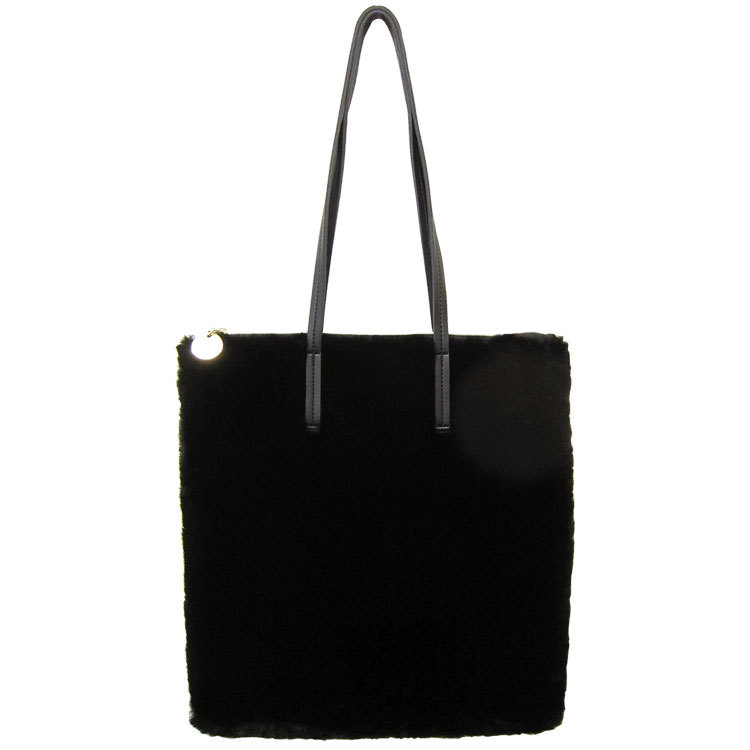 DOT & STRIPE（ドットアンドストライプ） トートバッグ レディース エコファー チェック a4 トート 合皮 異素材 かわいい 上品 肩がけ おしゃれ シンプル 大人 ファー ...