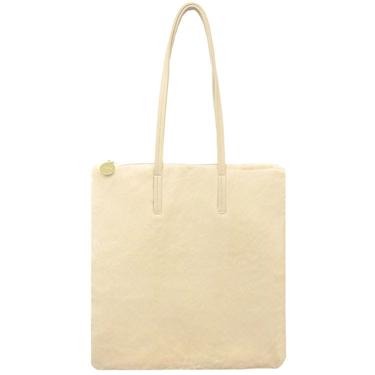 DOT & STRIPE（ドットアンドストライプ） トートバッグ レディース エコファー チェック a4 トート 合皮 異素材 かわいい 上品 肩がけ おしゃれ シンプル 大人 ファー ...