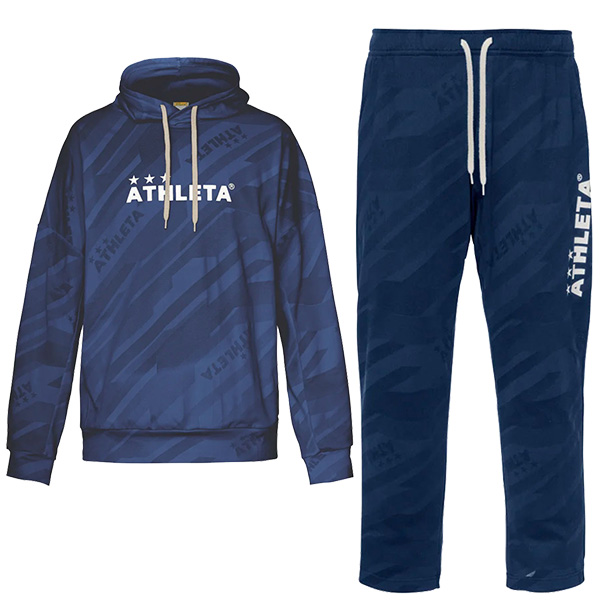 ATHLETA 【上下セット】 アスレタ ジャガードスウェットパーカー パンツ 上下 03370-03371 サッカー フットサル カジュアル ...