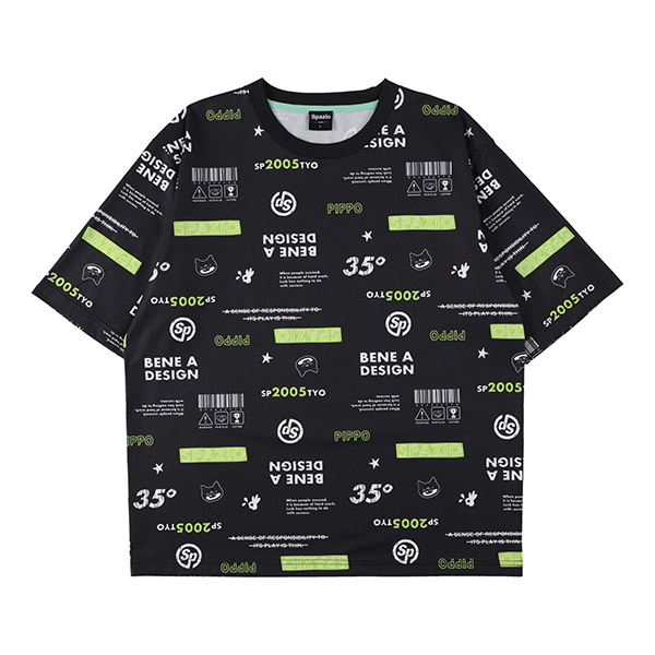【ネコポス送料無料】 スパッツィオ spazio PIPPO総柄Tシャツ GE-0861 サッカー フットサル 半袖 練習着 メンズ ...