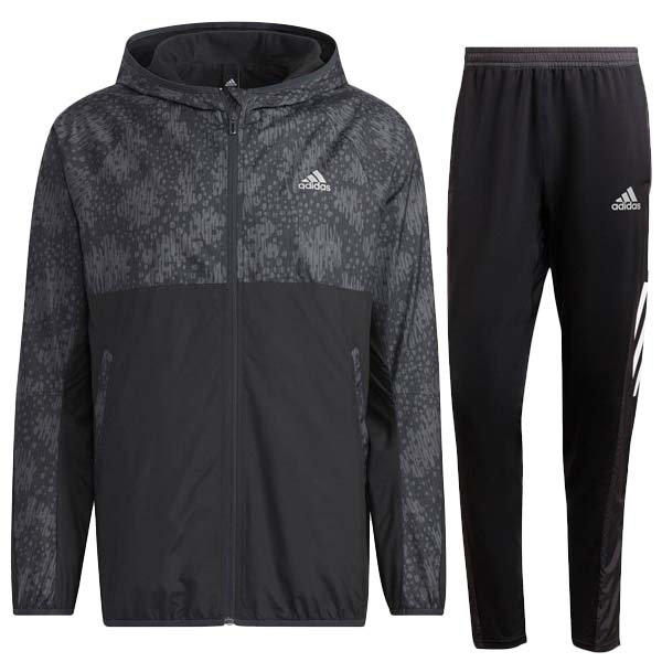 ウィンドブレーカー上下 アディダス メンズ ランニングブレーカー 裏起毛 JIB31-BL781 ジョギング ウォーキング :JIB31 ...