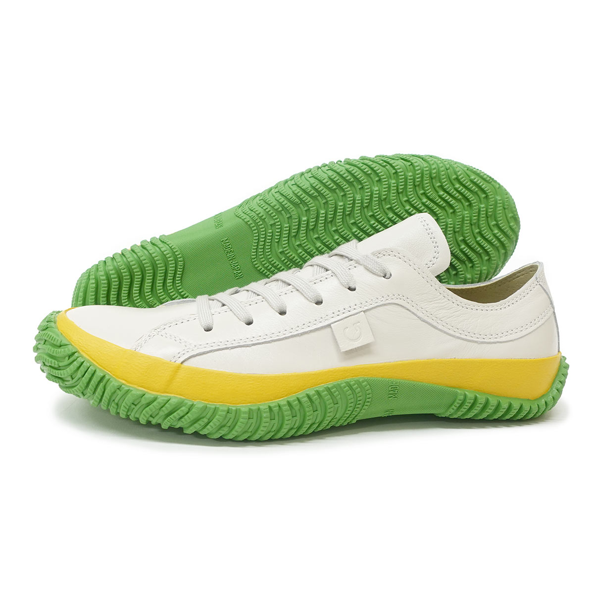 SPINGLE スピングル スニーカー ローカット メンズ レディース SP-110 グリーン  革 カンガルーレザー  定番 日本製 スピングルムーブ SPINGLE（スピングル） スニーカー ローカット SP-110 アイボリー