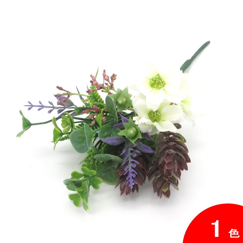 コスモスと野草の小さな花束風 白×グリーン[フラメンコ用] : fl-335-027-002 : フラメンコ雑貨屋ガロガロ - 通販 ...