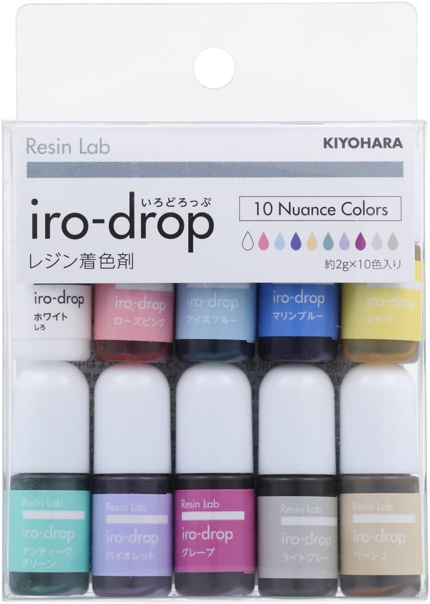 いろどろっぷ10色セット2 KIYOHARA Resin Lab レジンラボ iro-drop いろどろっぷ レジン 着色剤 10色セット ...