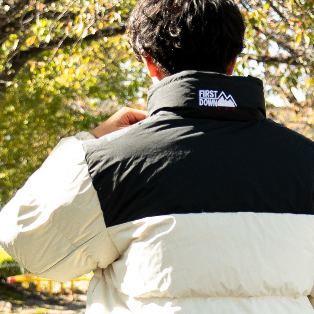 ダウンジャケット メンズ リバーシブル FIRSTDOWN USA ダウン ブルゾン 暖かい 秋冬 リアルダウン スタンドカラー 防寒 カジュアル 白 : メンズファッション GENELESS ...