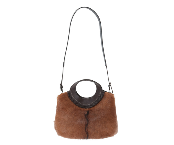 genten（ゲンテン） genten 44825 ゴートファー 2way ショルダーバッグ 本革バッグ レディース ファーバッグ ...