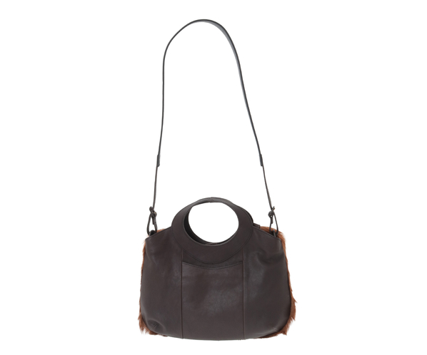 genten（ゲンテン） genten 44825 ゴートファー 2way ショルダーバッグ 本革バッグ レディース ファーバッグ ...